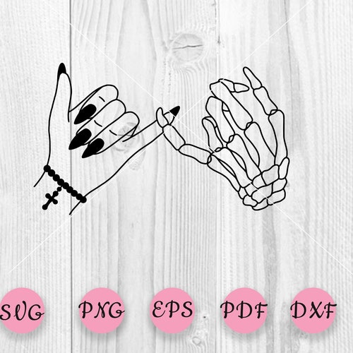 Skeleton Hands Pinky Promise Svg Skeleton Hand Skeleton - Etsy