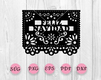Feliz Navidad Papel Picado - Etsy