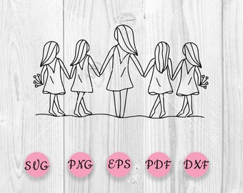 Four Daughters Svg - Etsy