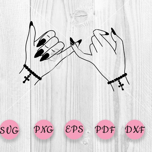 Skeleton Hands Pinky Promise Svg Skeleton Hand Skeleton | Etsy