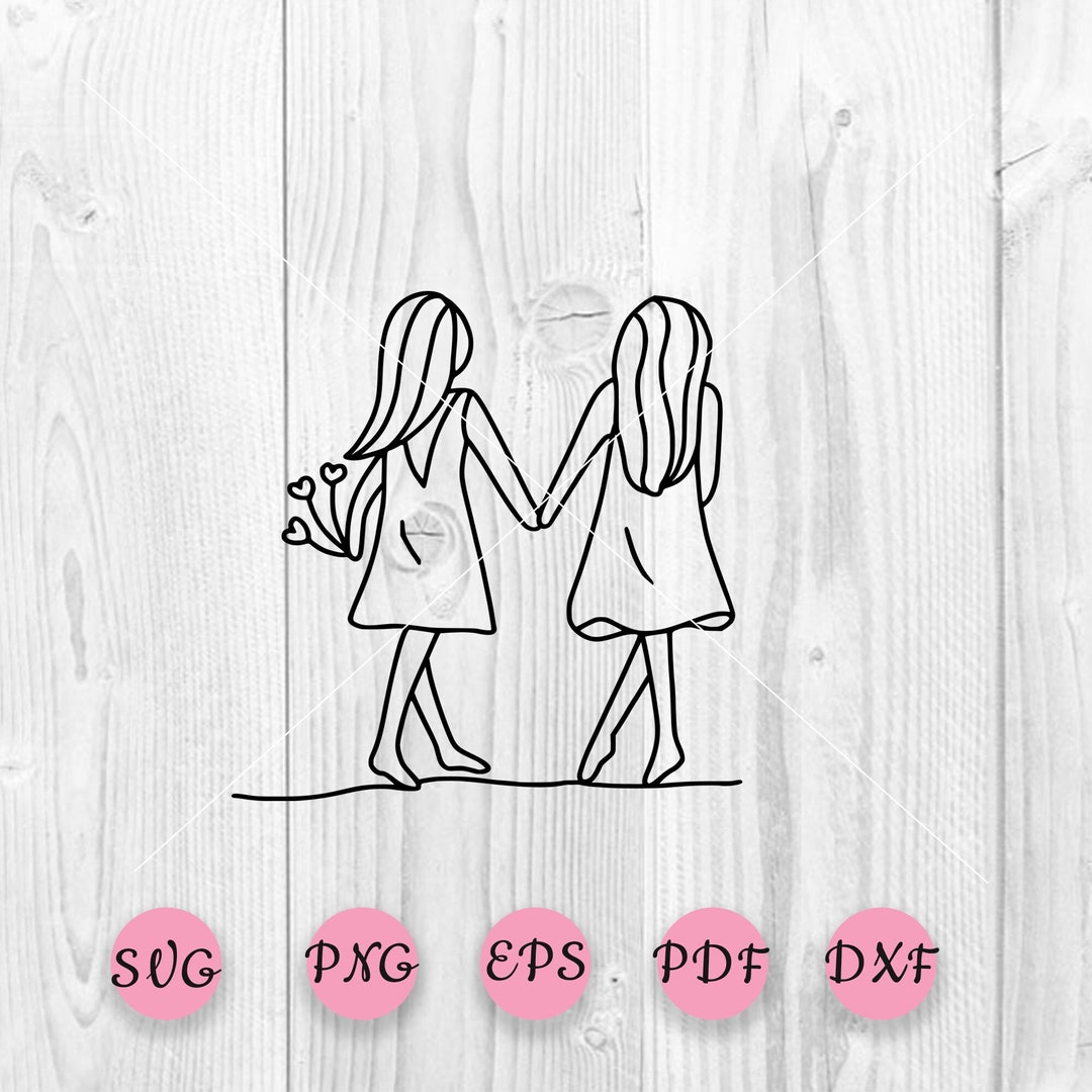 Dos hermanas svg, Gemelas svg, Hijas svg, Chicas adolescentes, Familia ...