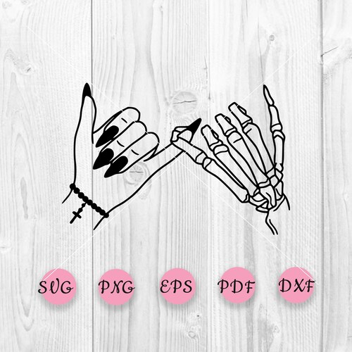 Skeleton Hands Pinky Promise Svg Skeleton Hand Skeleton - Etsy