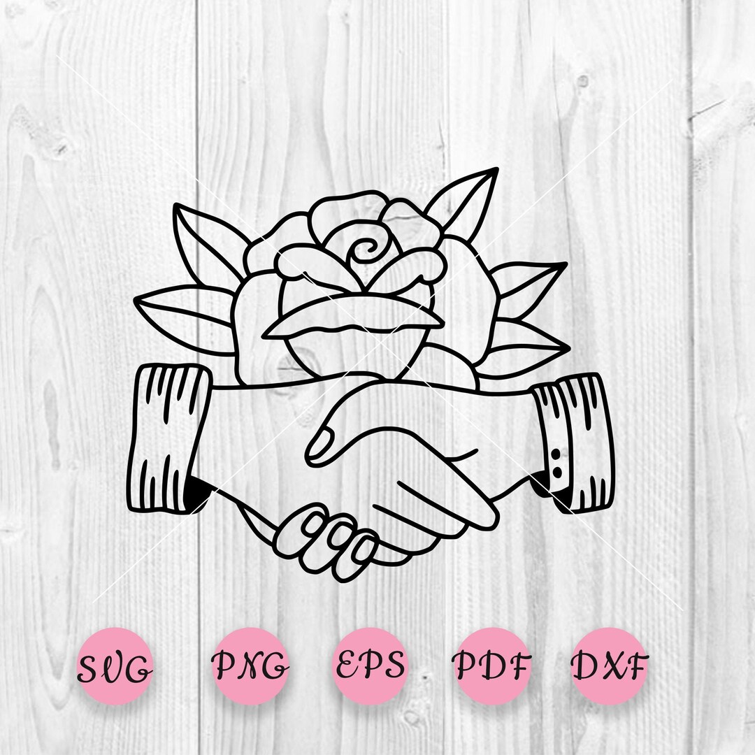 Dar la mano svg, Floral dar la mano svg, Rosas svg, apretón de manos ...