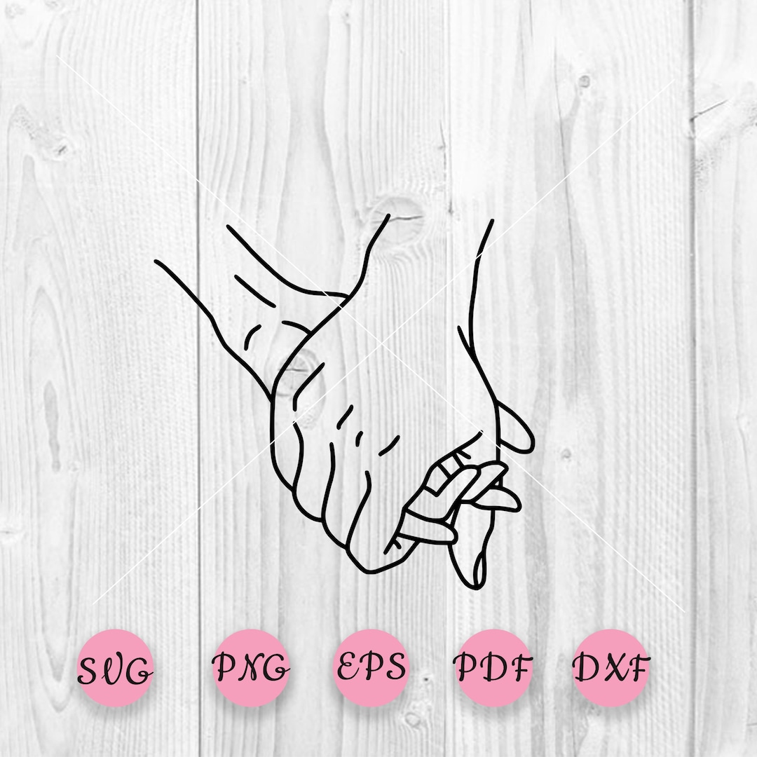 Main dans la main svg svg mains Couple mains svg main - Etsy France