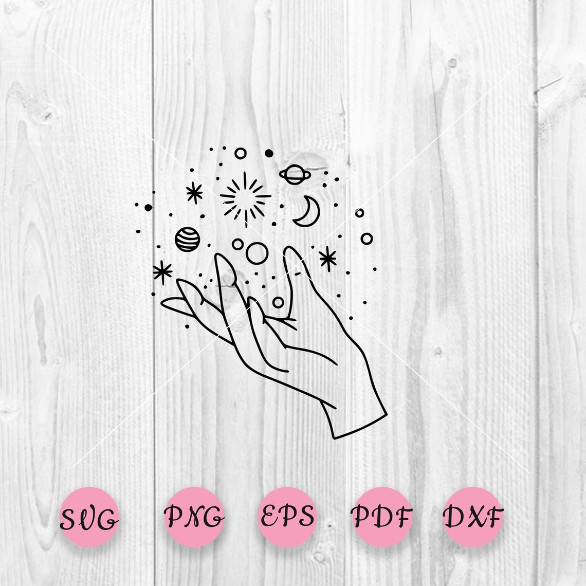 Planets Svg Hand With Planets Solar System Svg Planets Svg - Etsy