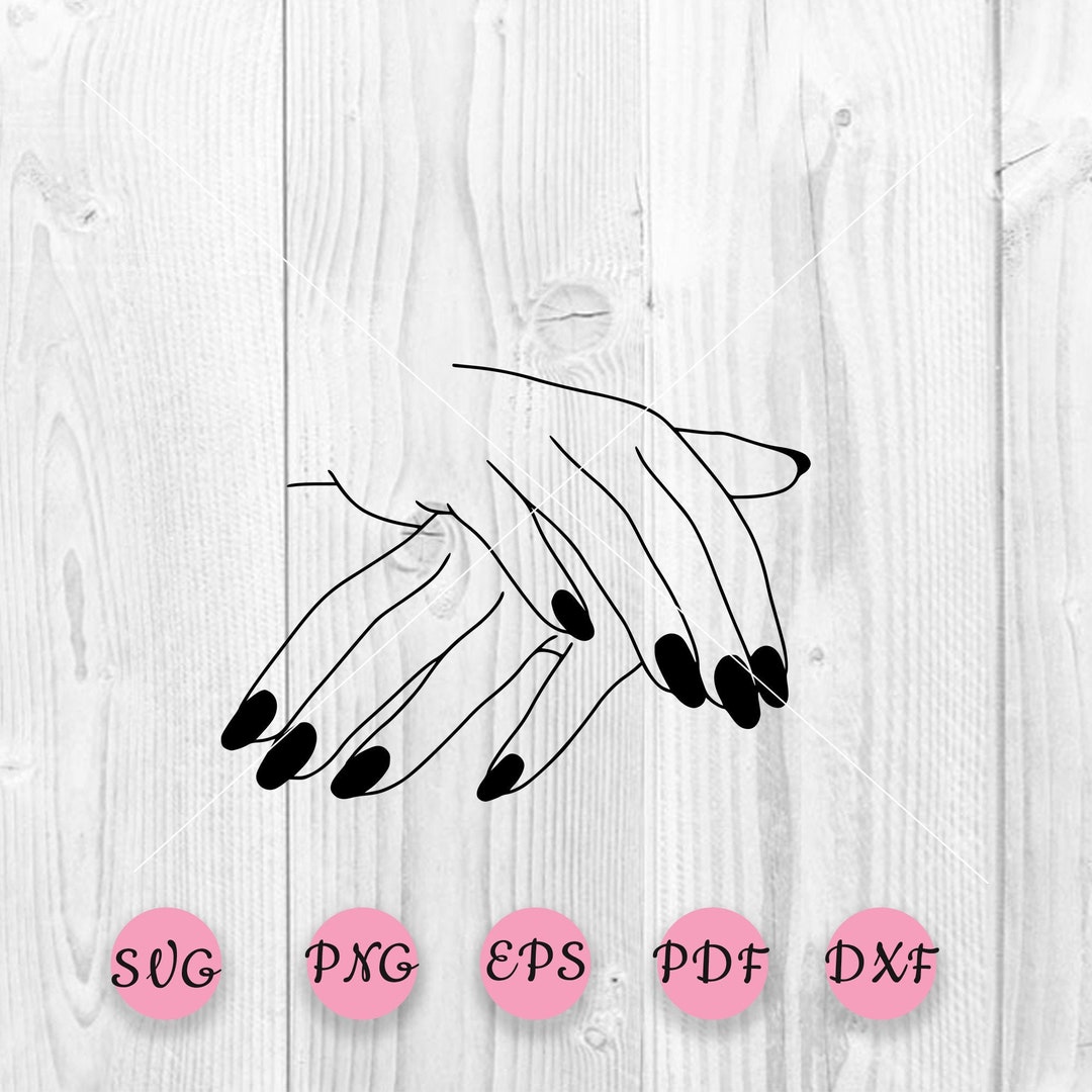 Manos svg, Dedos svg, Manicura svg, Mujer manos cortadas lima, Uñas svg ...