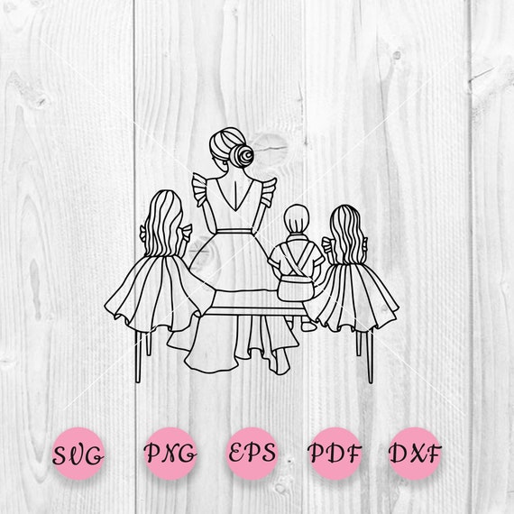 Madre De Tres Hijos Svg Gemelos Svg Hermanas Svg Familia Etsy España