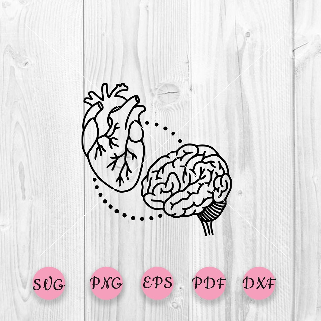 Brain Svg Brain Cricut Floral Brain Brain With Flowers - Etsy