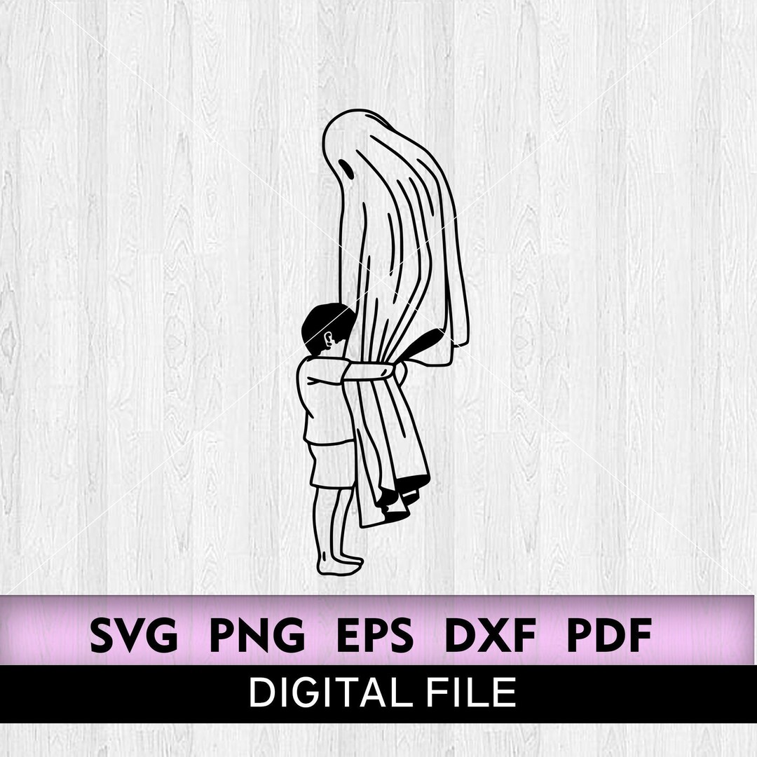 Sad Ghost svg, Loss Memorial Ghost SVG, Grieving svg, Sadness, Ghost ...