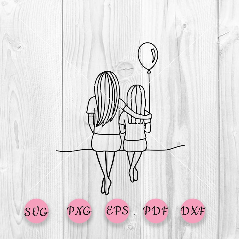 Mutter und Tochter svg, Mutter svg, Tochter svg, Teen Mädchen, Mädchen ...