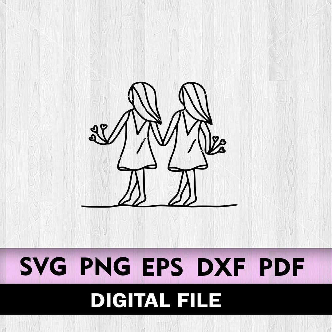 Buy Two Sisters Svg, Twins Svg, Daughters Svg, Teen Girls, Family Svg ...