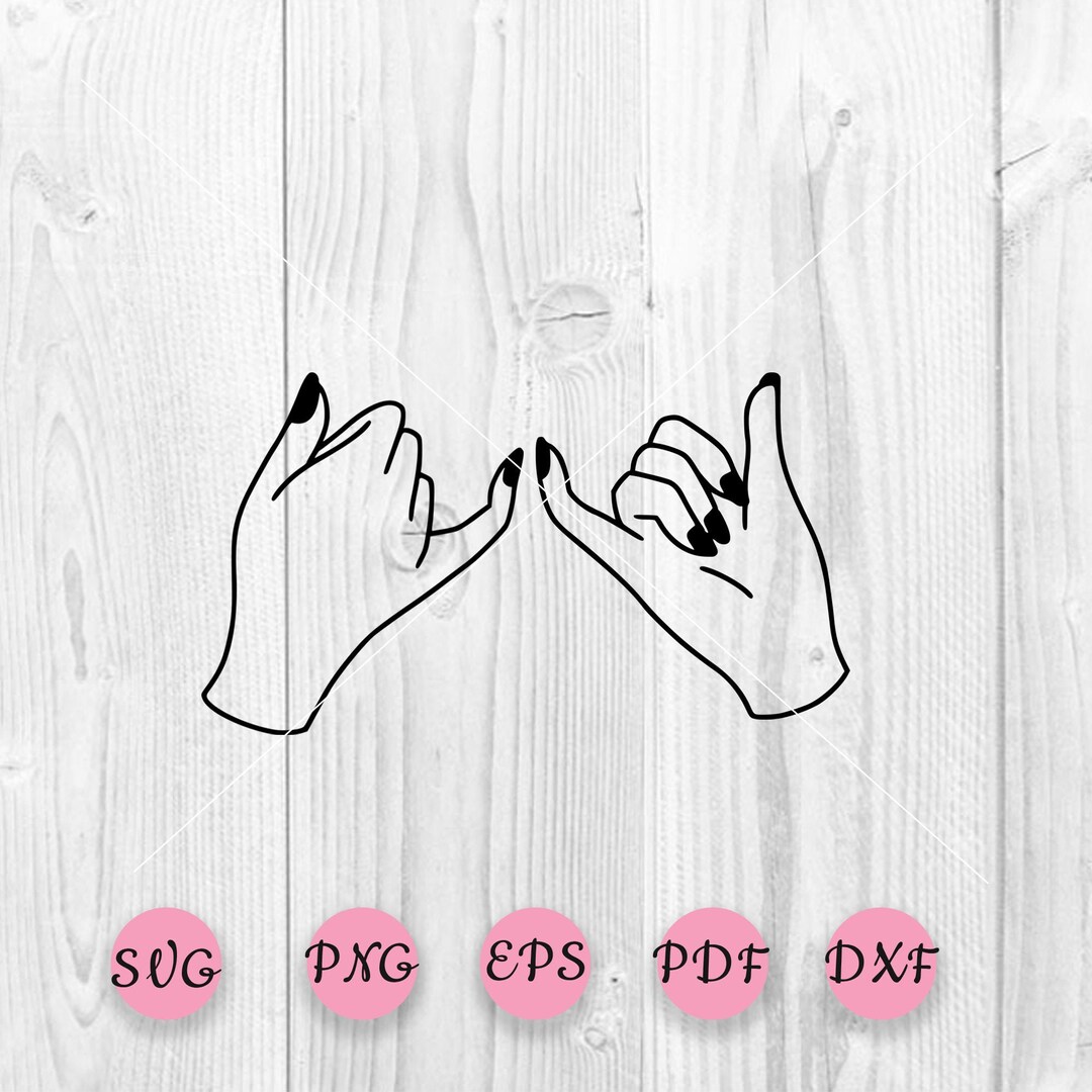 Pinky Promise hands, Pinky Promise svg, Pinky Swear SVG, Hands svg ...