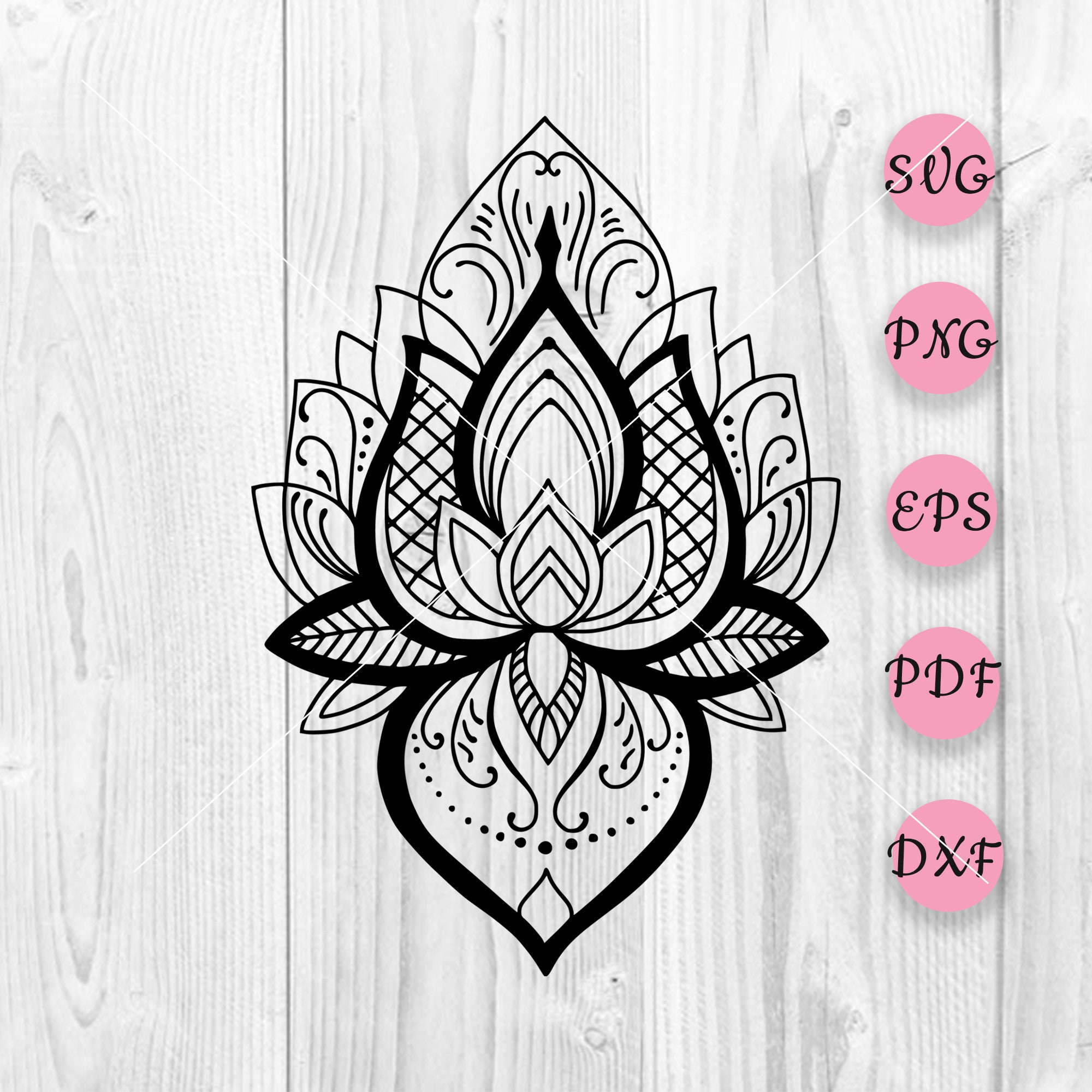 Art & Collectibles Lotus flower clip art Flower svg Lotus svg cut file ...