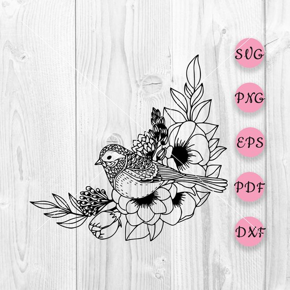 Flowers SVG Bird Flowers Svg Roses Flower SVG Flower SVG - Etsy Australia