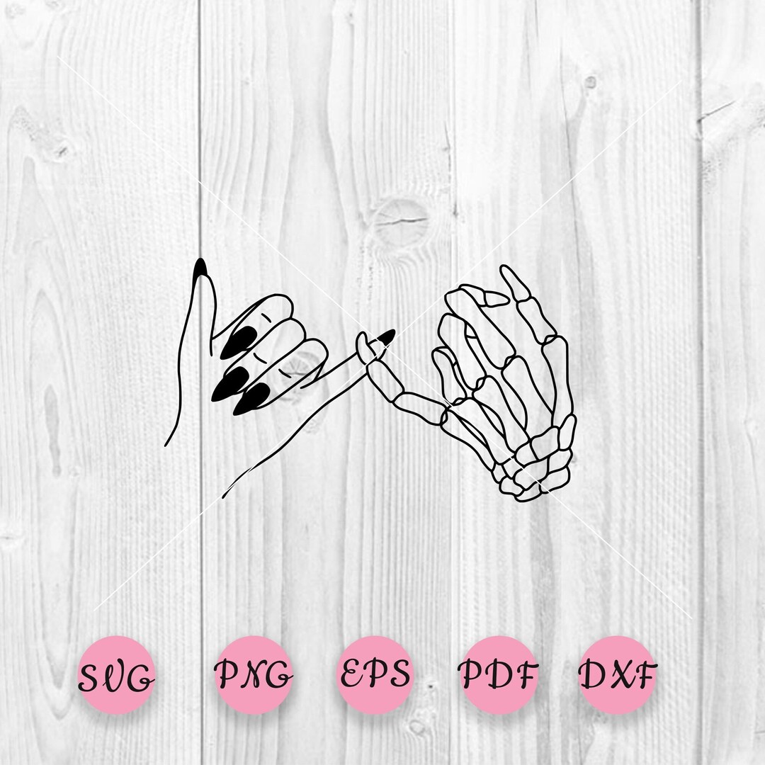 Skeleton Hands Pinky Promise Svg Skeleton Hand Skeleton - Etsy Australia