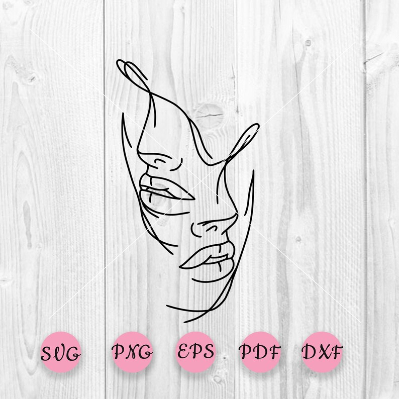 Line art faces svg, Woman face svg, Double faces svg, Woman svg, Woman ...