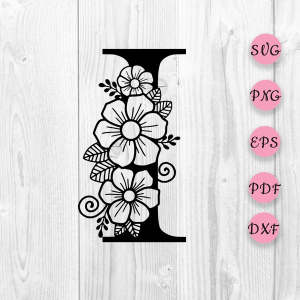 Floral Alphabet Svg - Etsy