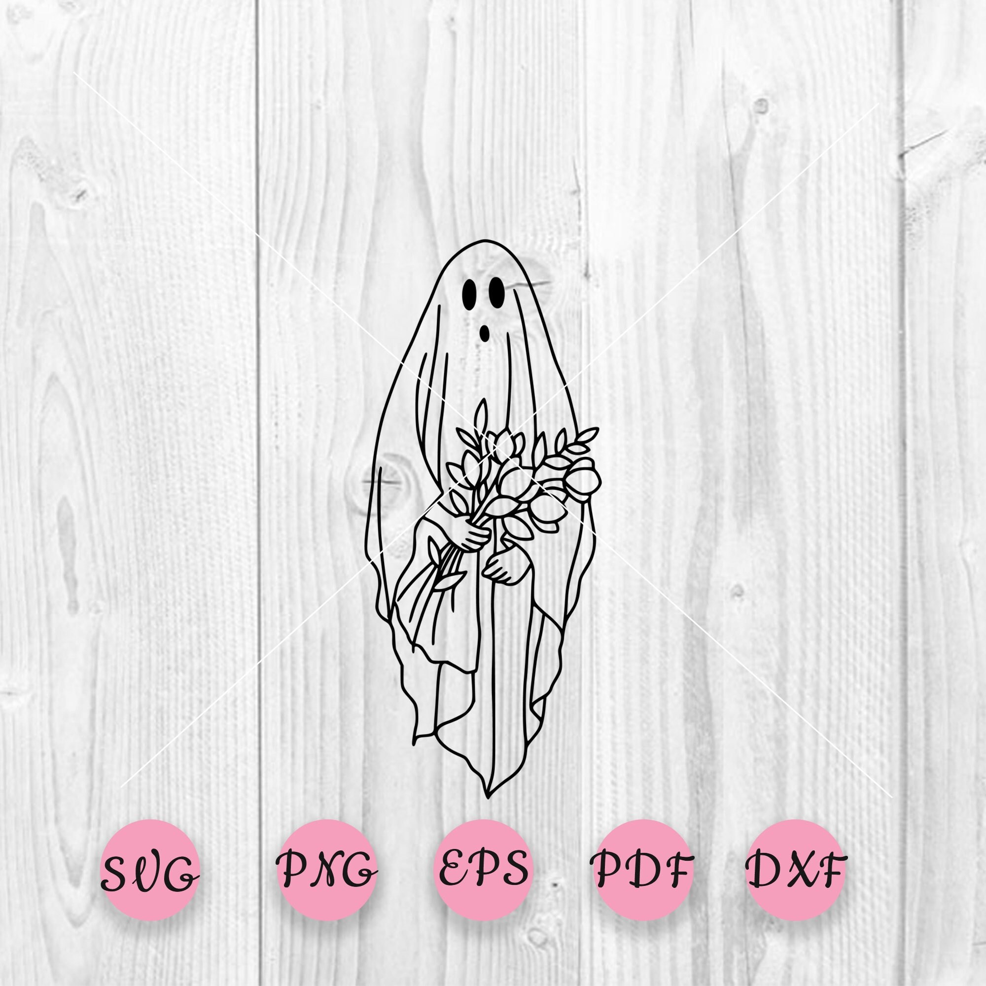 Floral Ghost Svg Ghost SVG Ghost Svg Ghosts Svg Ghost - Etsy