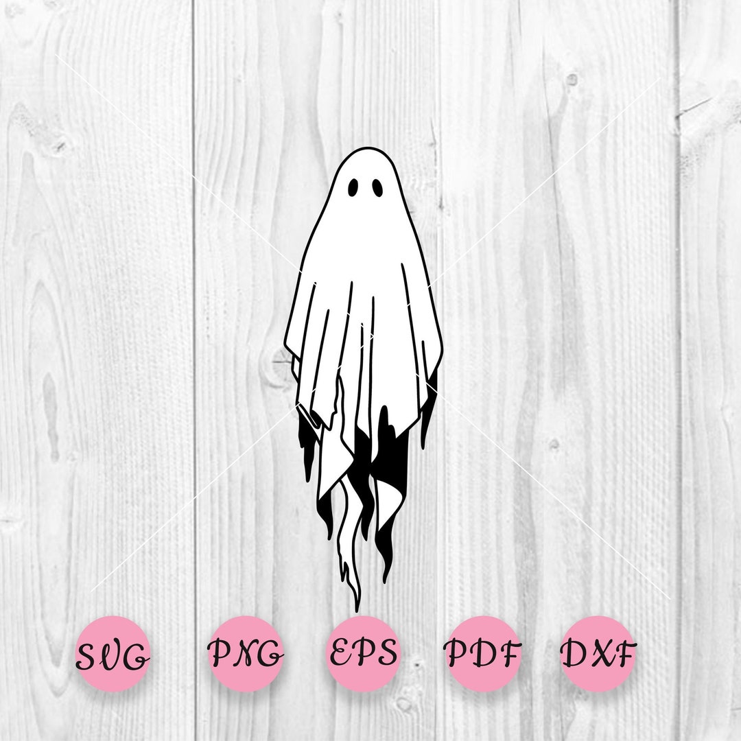 White Ghost Svg, Spooky Ghost SVG, Ghosts Svg, Ghost Silhouette, Ghost ...