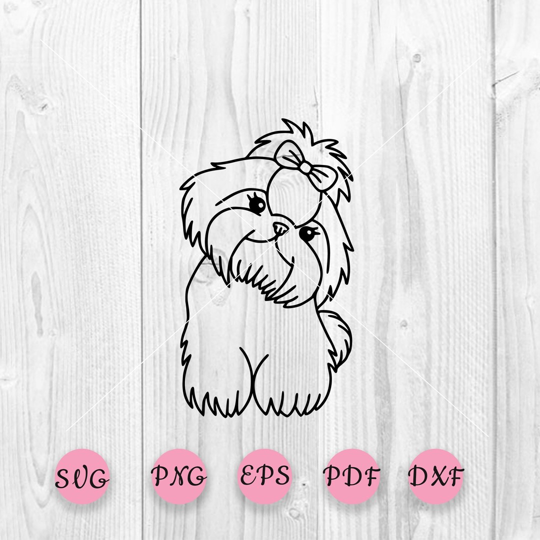 Shih Tzu SVG, Mini Shih Tzu svg, Razas de perros pequeños, Cachorro svg ...