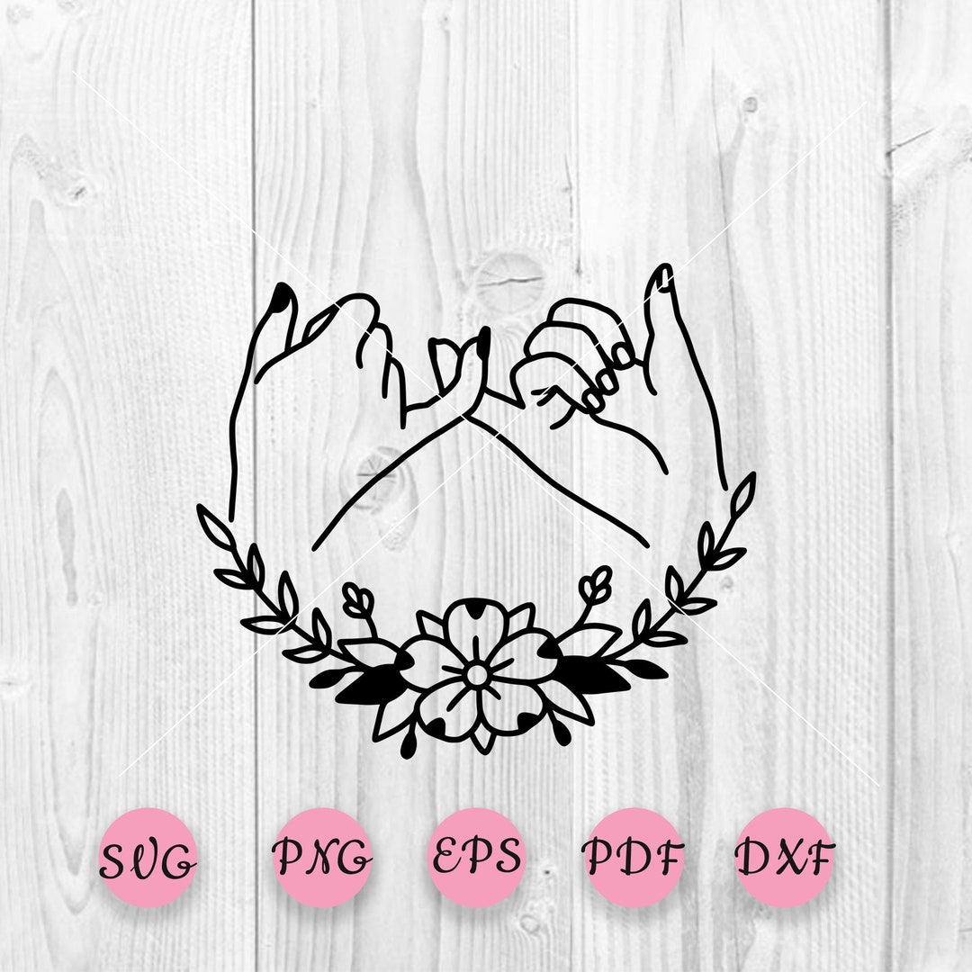 Pinky Promise Hands, Pinky Promise Svg, Pinky Swear SVG, Hands Svg, Friends Svg, Hands Cut File ...