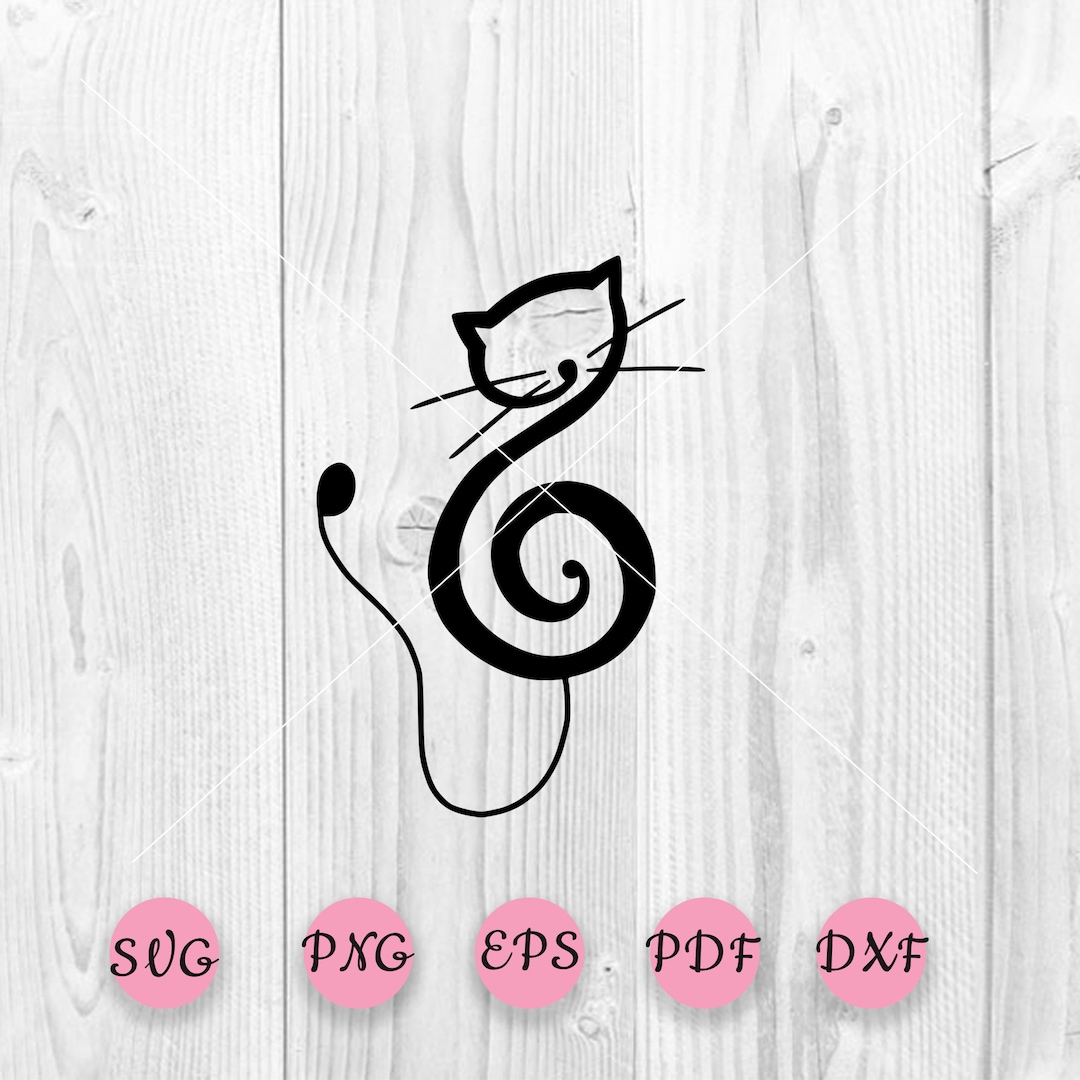 Cat Svg Cat Treble Clef Svg Treble Clef Svg G Clef Svg - Etsy Canada