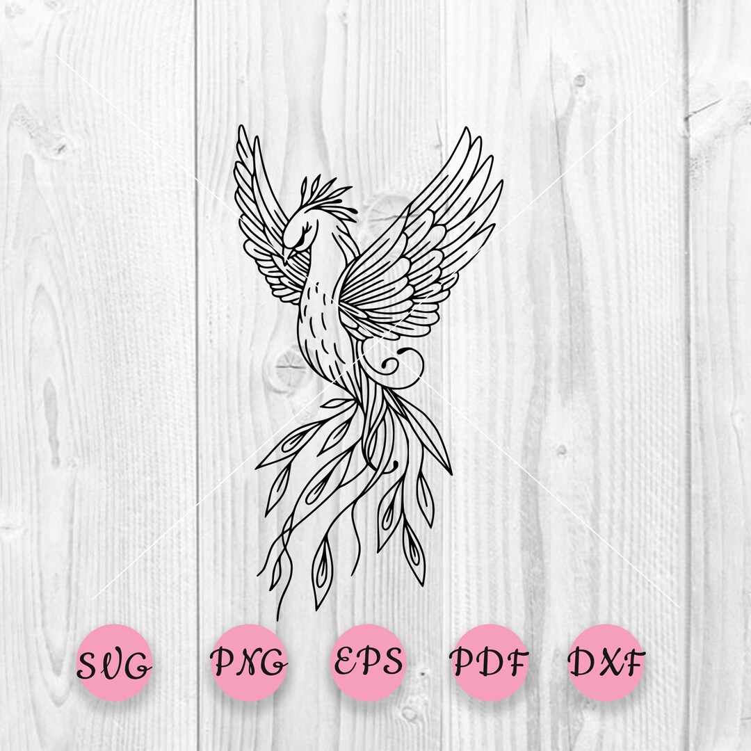 Phoenix Svg Floral Phoenix Firebird Svg Tribal Phoenix - Etsy Canada