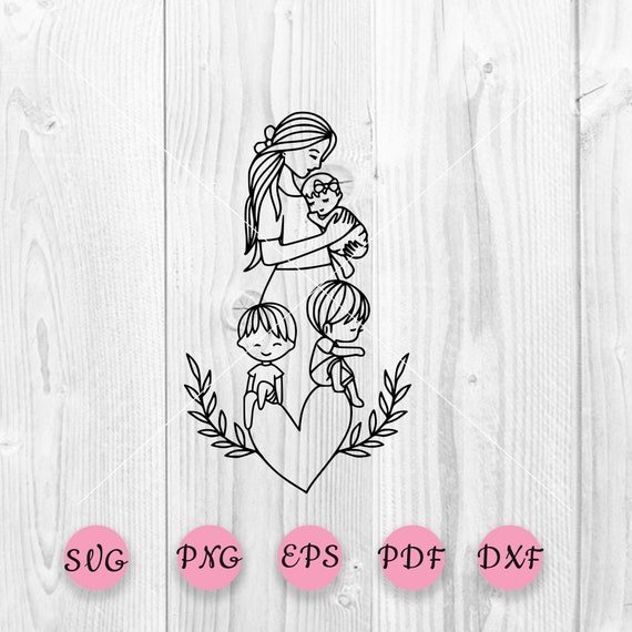 Mother of Three Kids Svg Baby Girl Svg Newborn Svg Family - Etsy New ...