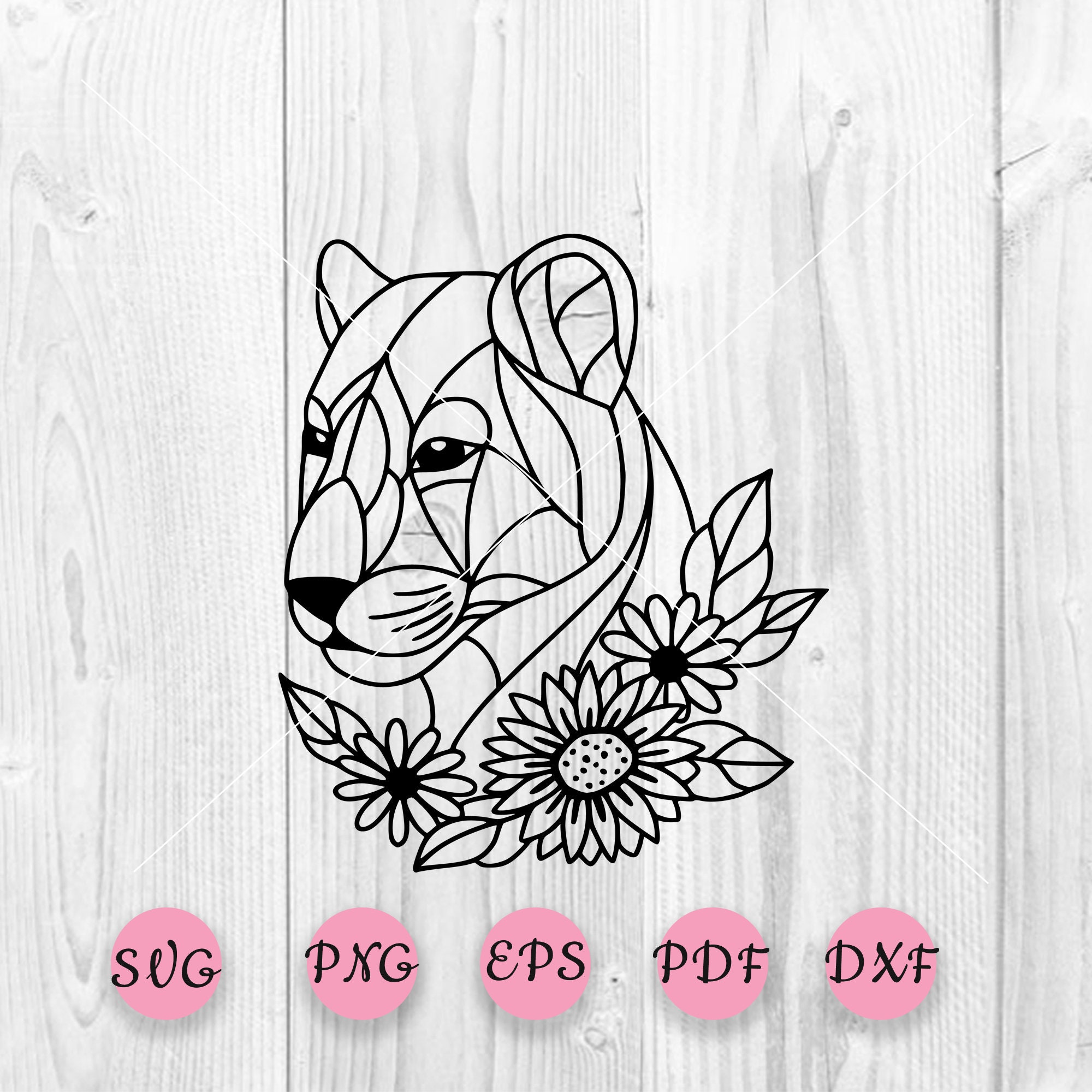 Leona svg, imágenes prediseñadas de león, flor de león svg, cara de león svg, león floral ...