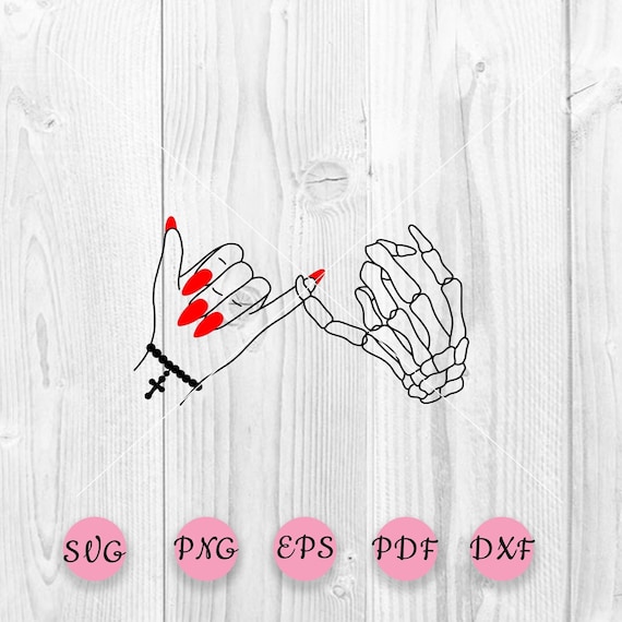 Skeleton hands Pinky Promise svg Skeleton hand skeleton | Etsy
