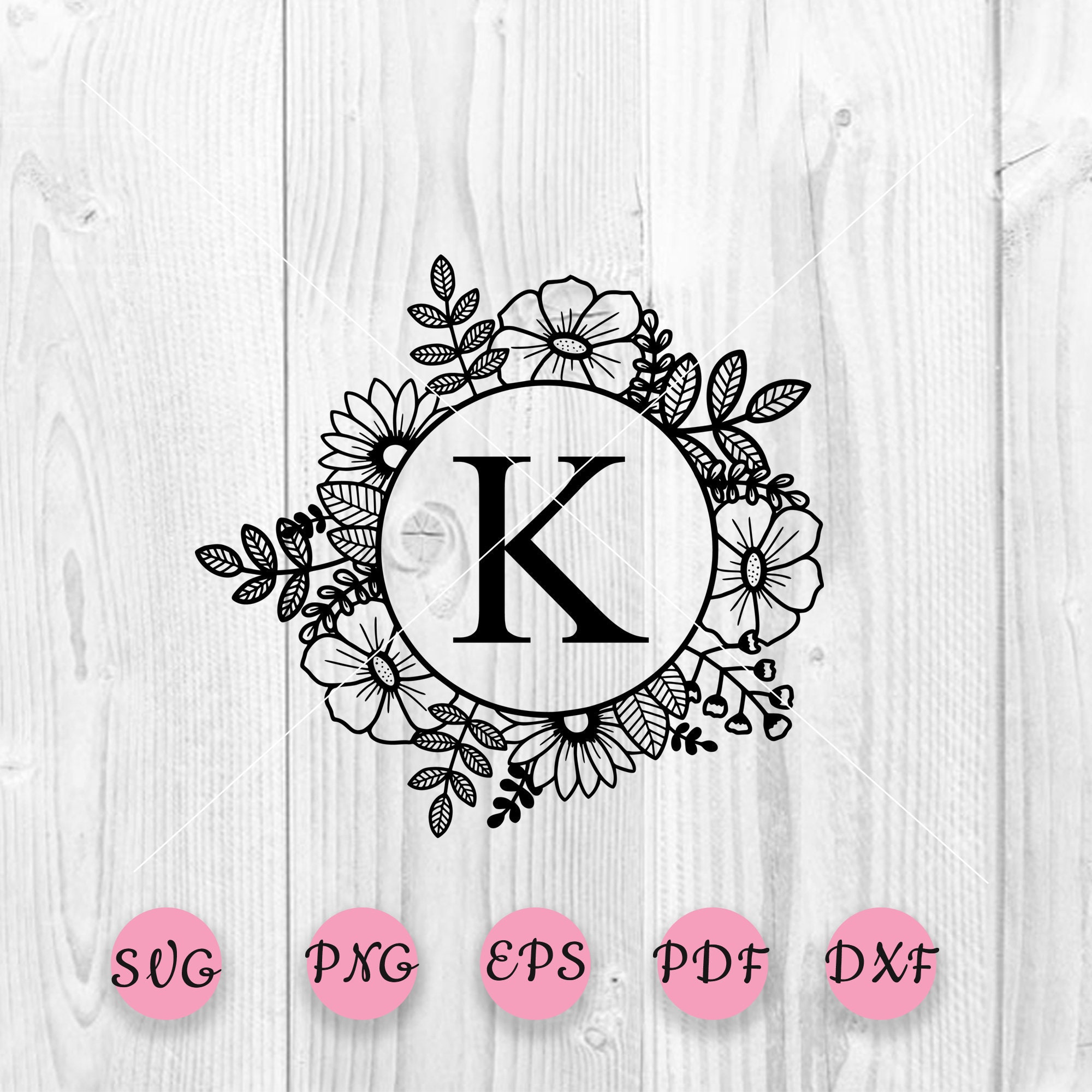 Circle Monogram K