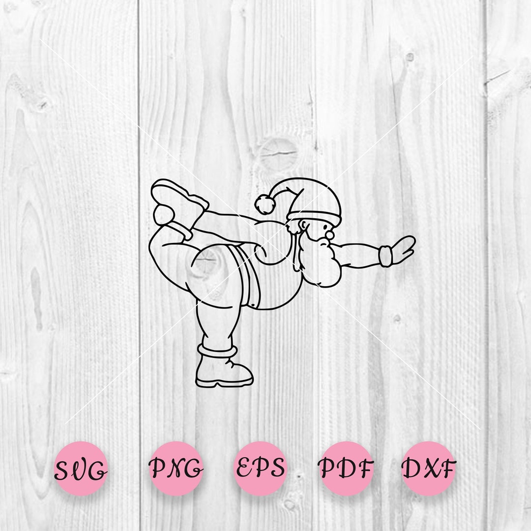 Santa Claus Svg Dance Santa Claus Yoga Svg Santa Claus - Etsy