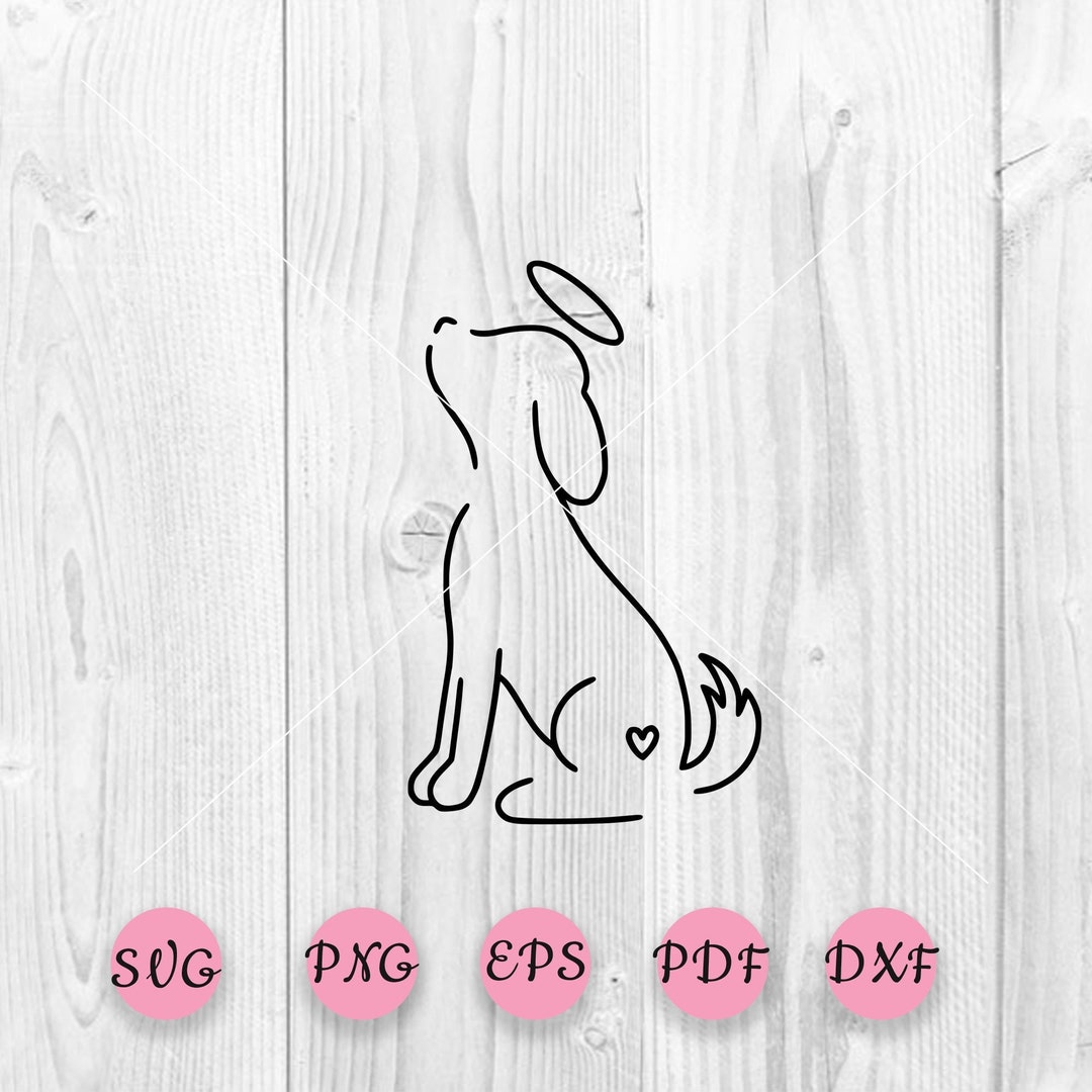 Angel Dog Svg, Halo Dog SVG File, Halo Puppy Svg, Paws Svg, Loss ...