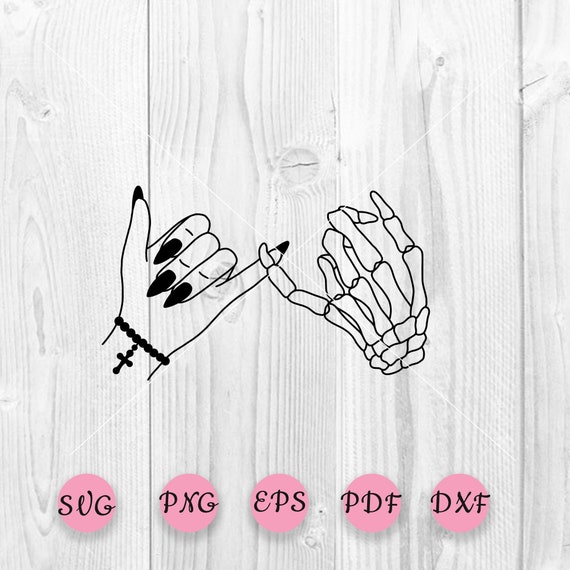 Skeleton Hands Pinky Promise Svg Skeleton Hand Skeleton - Etsy