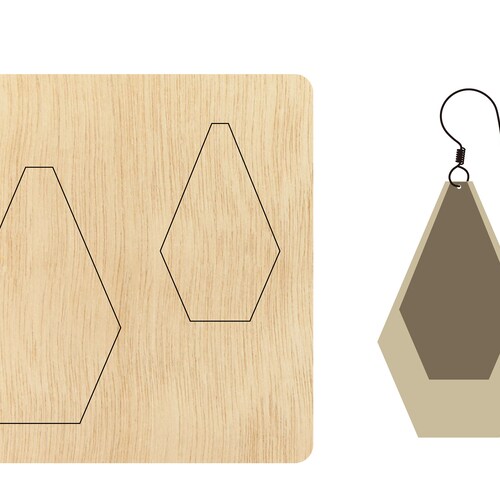 Rectangle Leather Earring Cutting Die Custom Size Pendent | Etsy