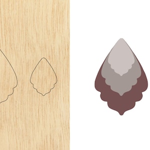 Stacked Moroccan Earring Cutting Die,custom Size Leather Drop Cutting ...