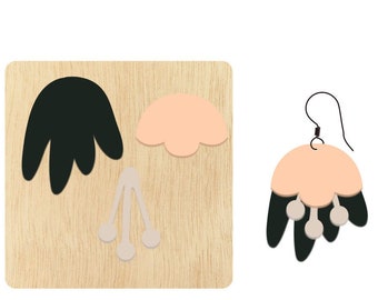 Flower Earring Cutting Die,custom Size Leather Cutting Die, Earring ...