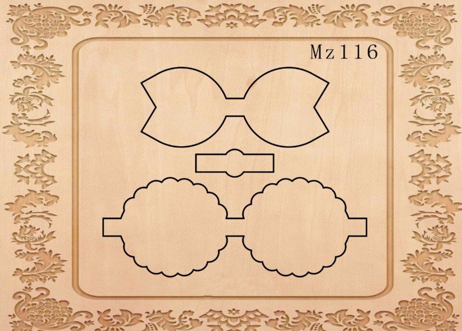 Scallop Bow Die Layered Hair Bow Cutting Dies,wood Die Cut Mold ...