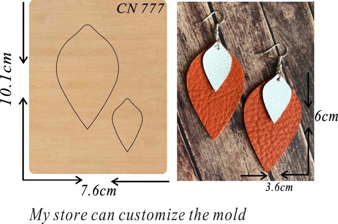 Stacked Teardrop Earring Die Cutting,custom Size Leather Cutting Die ...