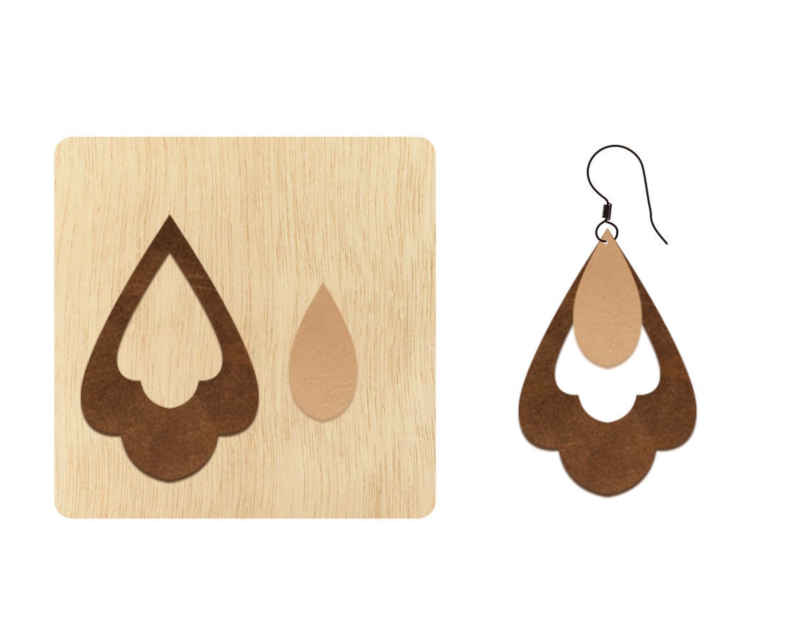 Flower Earring Cutting Diecustom Size Leather Cutting Die - Etsy