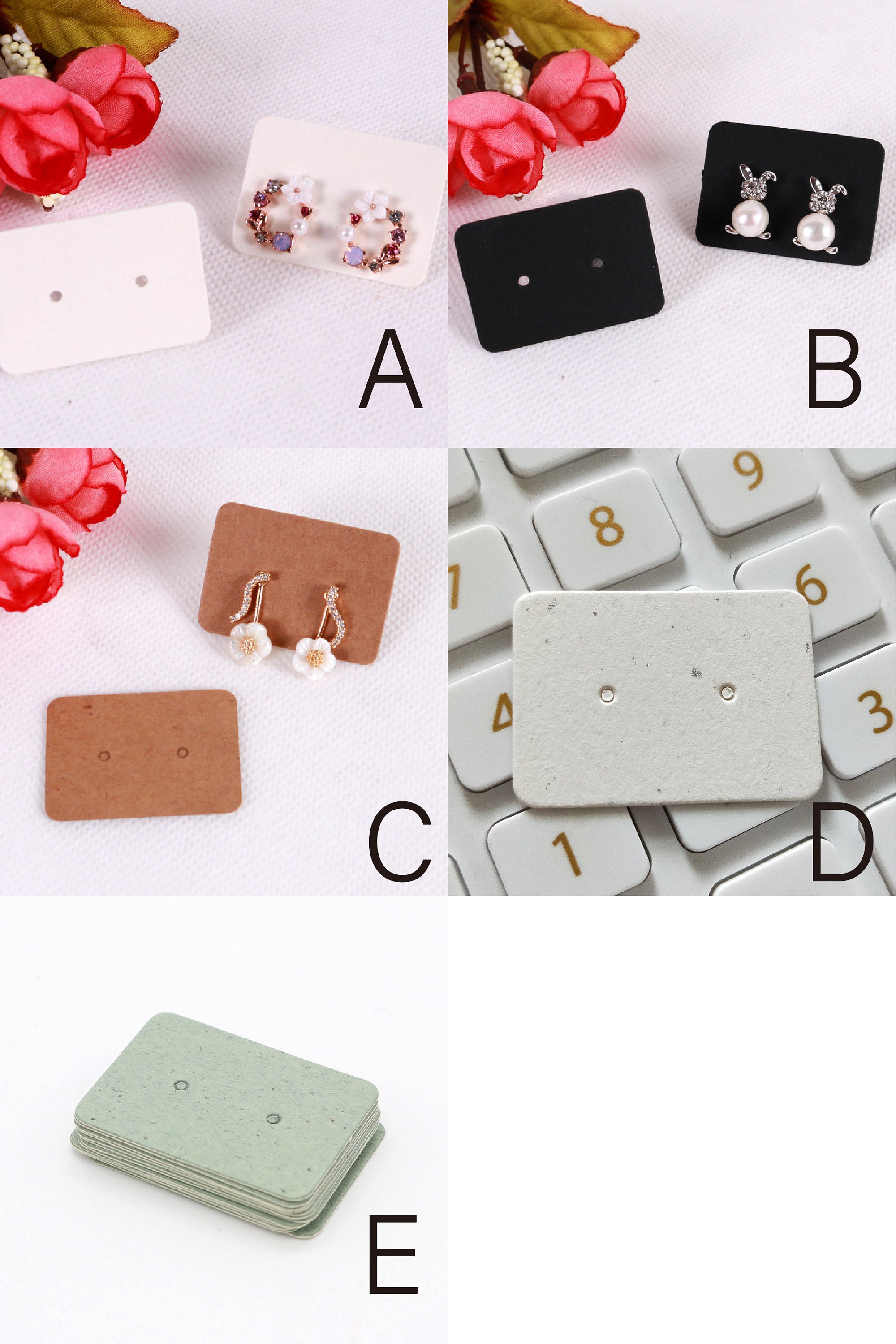 100pcs Earring Display Cardsjewelry Display Cards Earrings - Etsy
