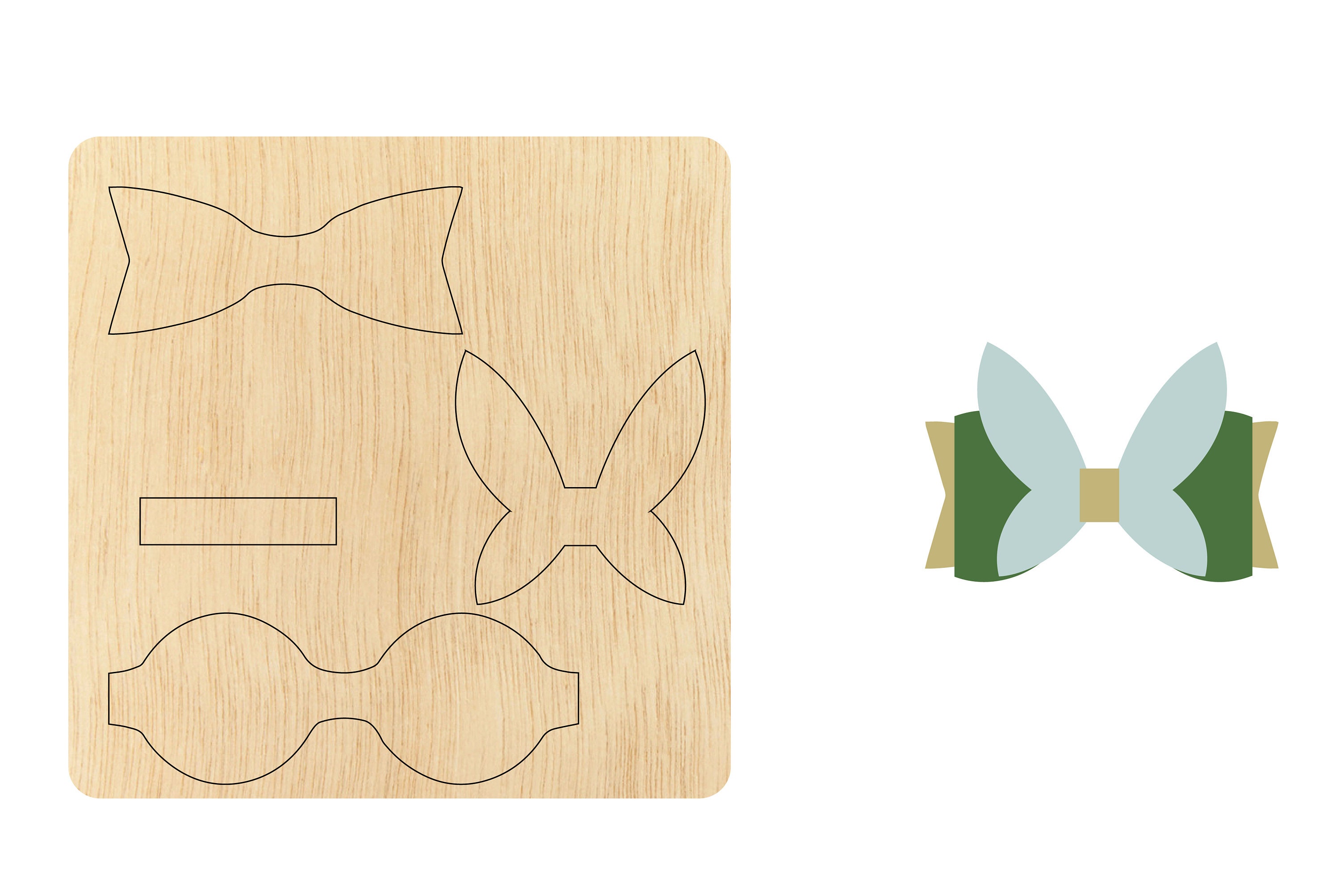 Fairy Bow Die Layered Hair Bow Cutting Dieswood Die Cut Mold - Etsy
