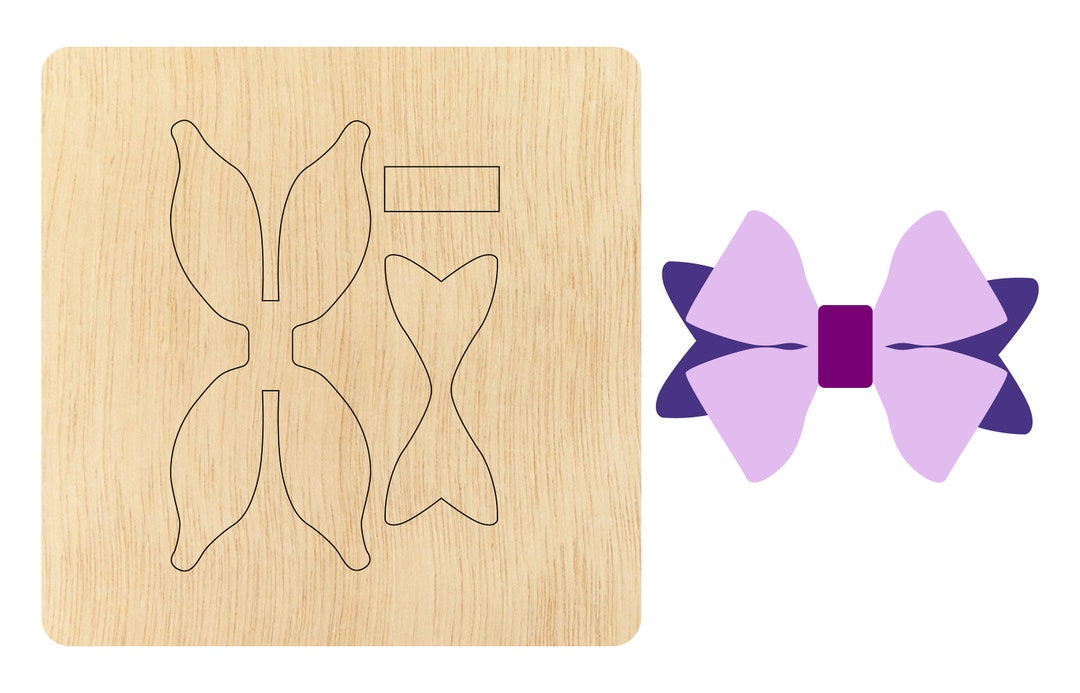Hair Bow Dies, Bow Die for Leather,double Layer Butterfly Pinch Bow Die ...