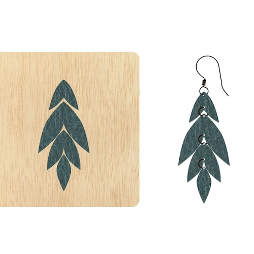 Stacked Leaf Earring Cutting Diecustom Size Leather Round | Etsy