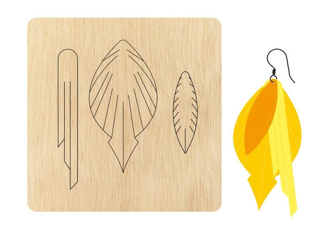 Stacked Leaves Earring Die Cutting,three Layer Earring Die Cuts,leather ...