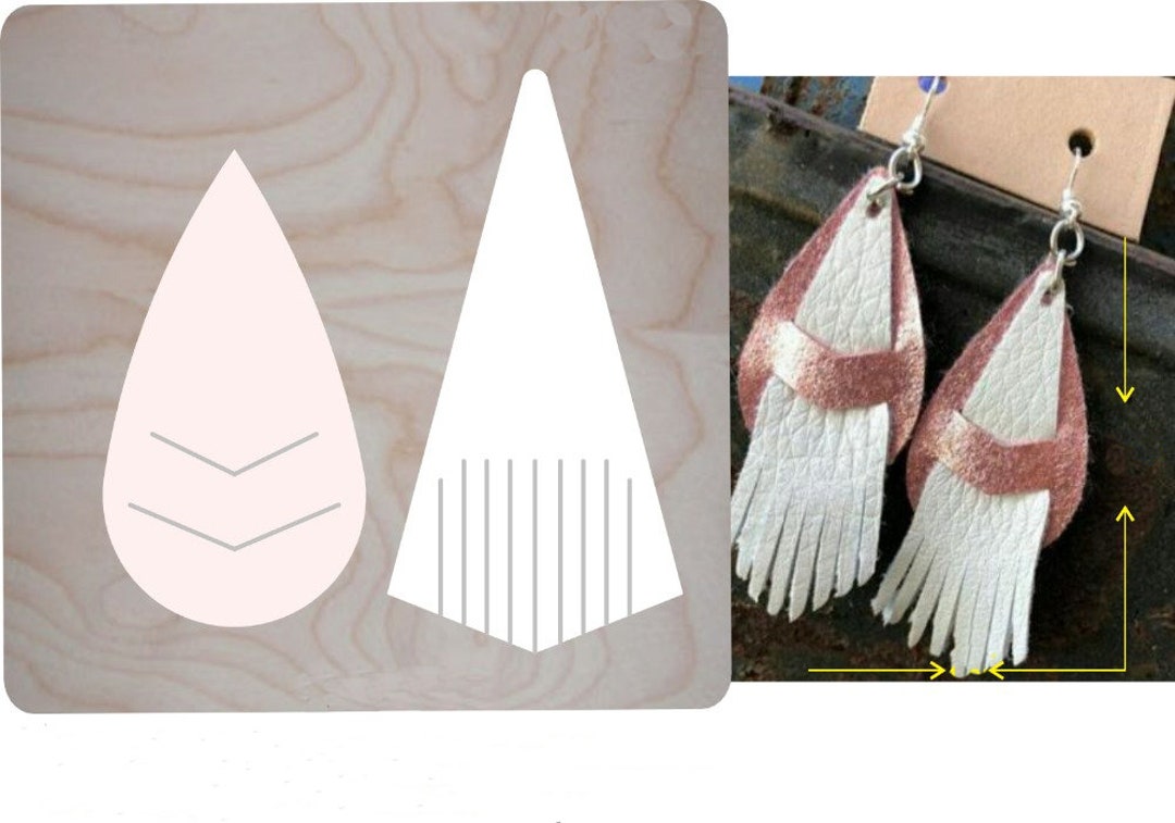 Drop and Diamond Earring Die Cutting, Teardrop Earring Wood Die Cut ...