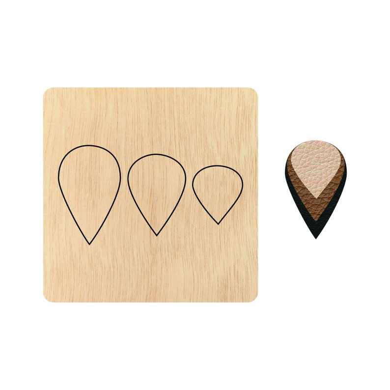 Stacked Drop Earring Die Cutting Triple Layer Teardrop - Etsy