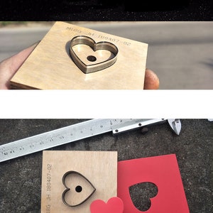 Heart Shape Leather Cutter Die, 7 Shapes of Heart Cutting Mold for ...