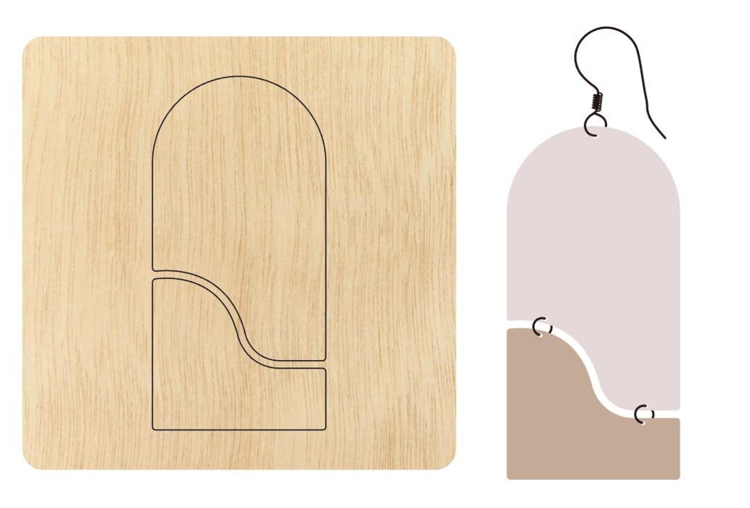 Stacked Geometric Teardrop Earring Cutting Die,custom Size Leather ...