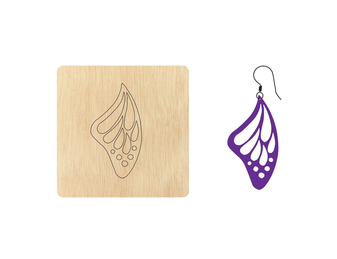 Butterfly Wing Earrings Leather Cutting Die,custom Size Leather Cutting ...